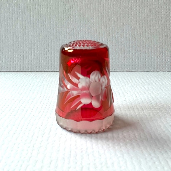 Other | Vintage Burgundy Glass Thimble Made In West Germany | Poshmark